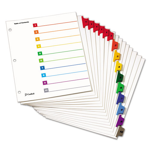 Traditional Onestep Index System, 10-Tab, 1-10, Letter, Multicolor, 6 ...